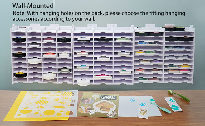 Stackable & Wall Mountable Ink Pad Storage Rack for Organized Workspac ...